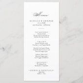 Elegant Modern Calligraphy Dinner Menu | Zazzle