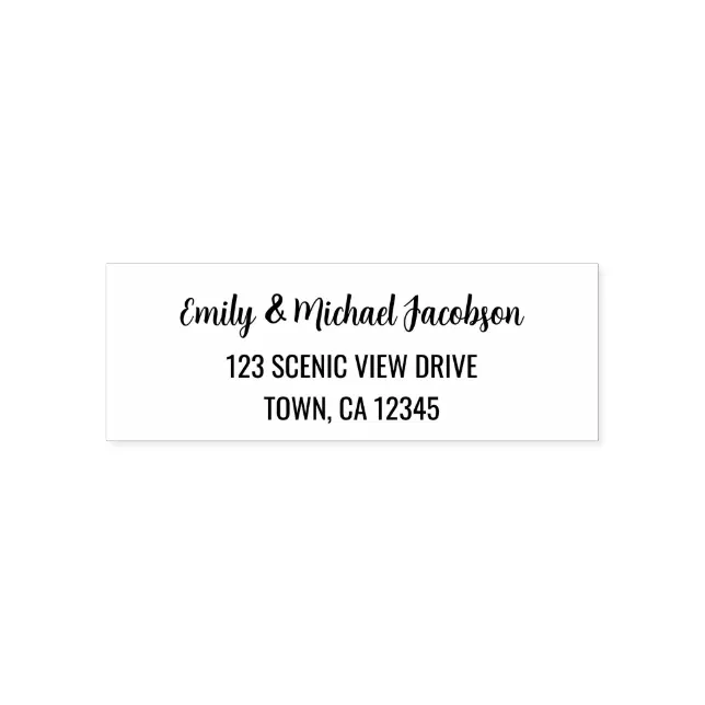 Elegant Modern Calligraphy Label for Couples Self-inking Stamp | Zazzle