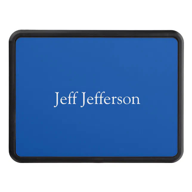 Elegant Modern Calligraphy Name Professional Blue Hitch Cover | Zazzle