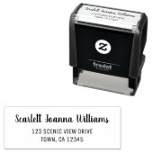 Elegant Modern Calligraphy Name Return Address Self-inking Stamp | Zazzle