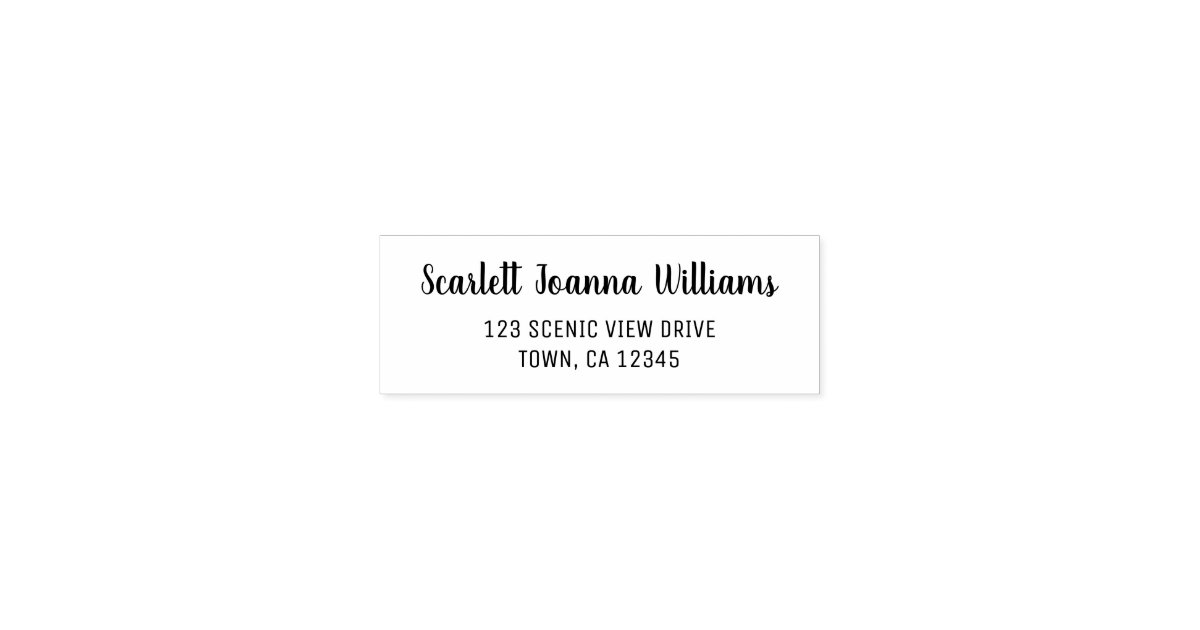 Elegant Modern Calligraphy Name Return Address Self-inking Stamp | Zazzle