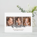 Elegant Modern Calligraphy newborn Baby Birth Announcement | Zazzle