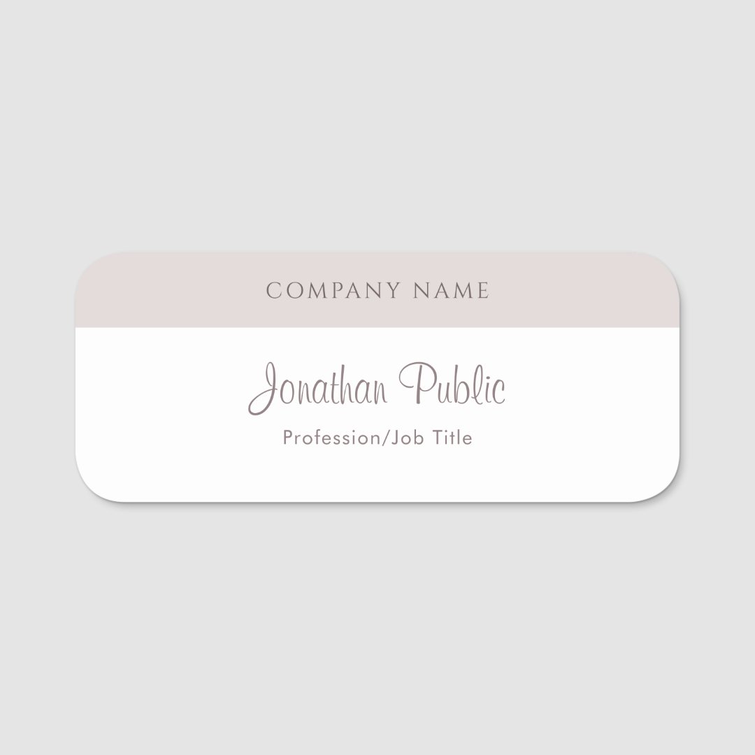 Elegant Modern Calligraphy Script Name Template Name Tag | Zazzle