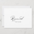 Elegant Modern Calligraphy Wedding Reserved Sign | Zazzle