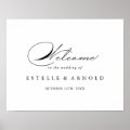Elegant Modern Calligraphy Wedding Welcome Sign | Zazzle
