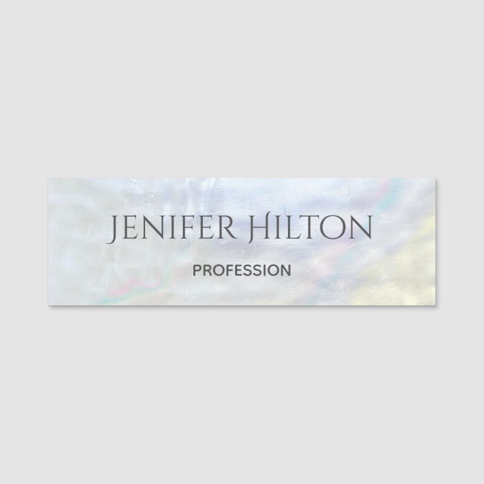 Elegant modern chic holographic name tag | Zazzle.com