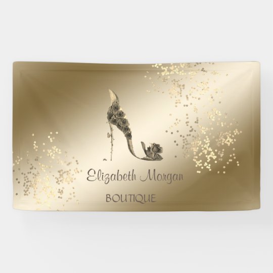 Elegant Modern Chic ,Luminous,Flowers High Heel Banner | Zazzle.com