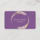 Elegant Modern Circle Violet,Gold Business Card | Zazzle