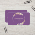 Elegant Modern Circle Violet,Gold Business Card | Zazzle