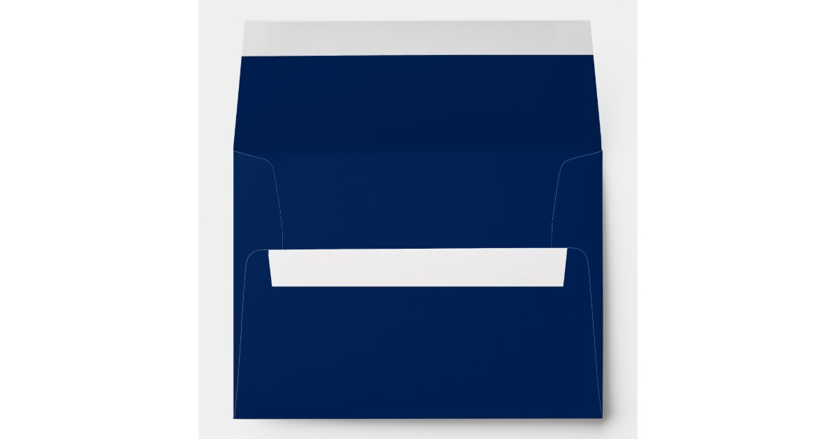 Elegant Modern Classic Blue Wedding Envelope | Zazzle