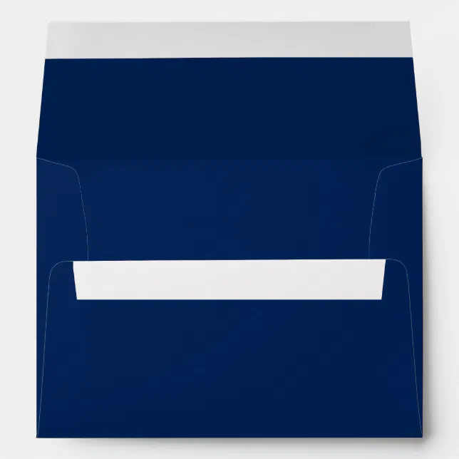 Elegant Modern Classic Blue Wedding Envelope | Zazzle