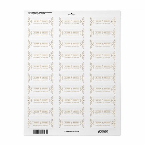 Elegant modern classic vintage return address label | Zazzle