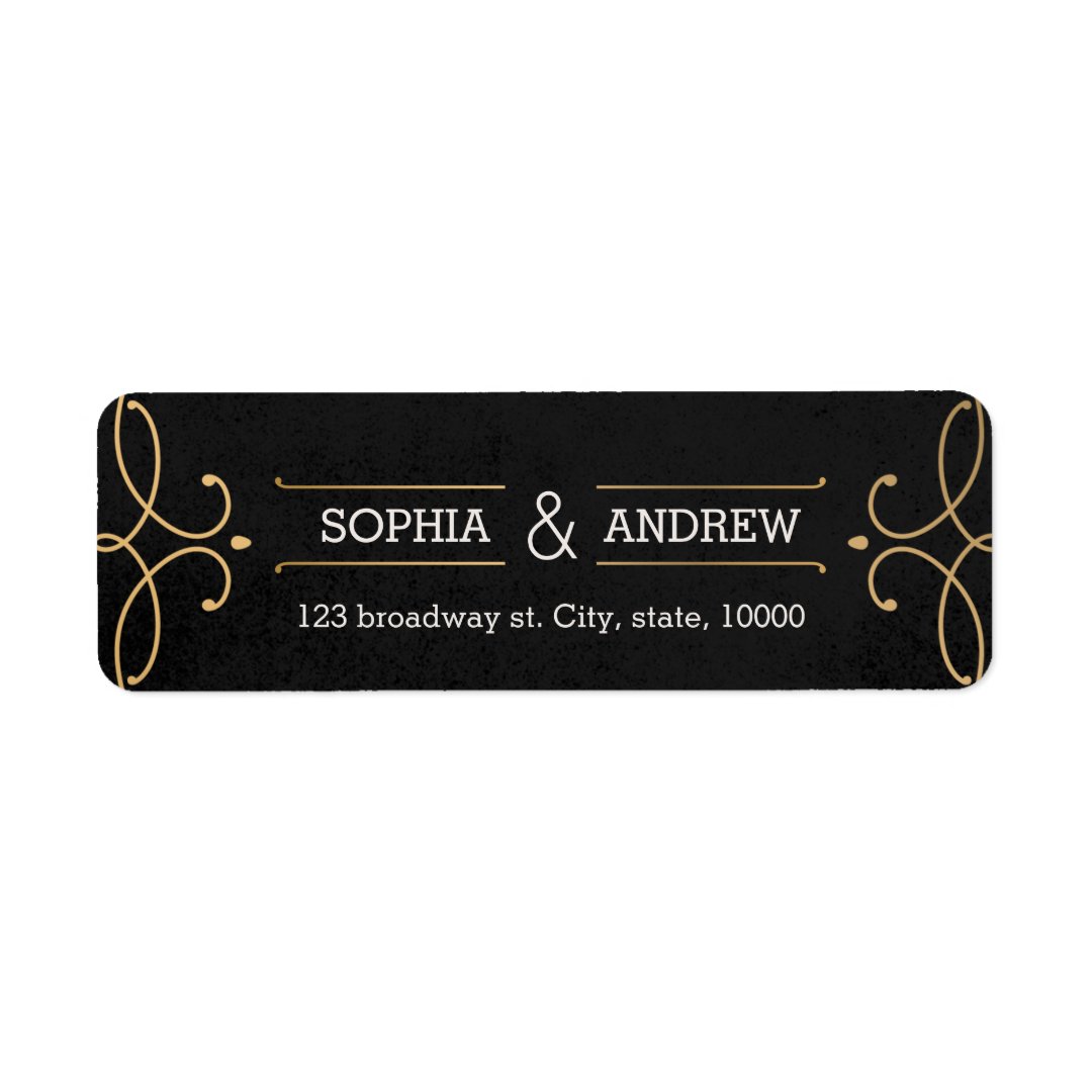 Elegant modern classic vintage return address label | Zazzle