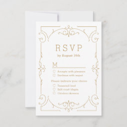 Elegant modern classic vintage wedding RSVP | Zazzle