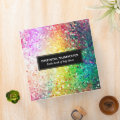 Elegant Modern Colorful Faux Glitter Binder | Zazzle
