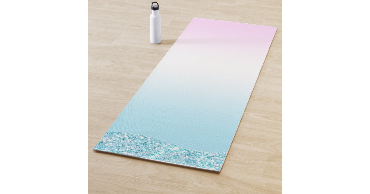 Elegant Modern colorful gradient glitter Rainbow Yoga Mat | Zazzle