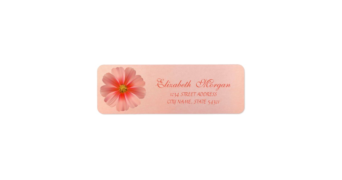 Elegant Modern Cool Flower Address Label | Zazzle