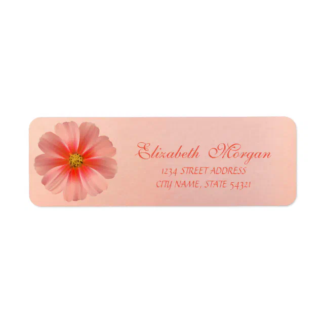 Elegant Modern Cool Flower Address Label | Zazzle