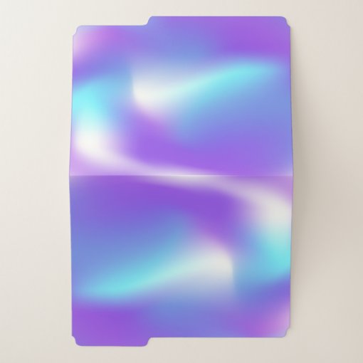 Elegant Modern Cool Ombre Holographic File Folder | Zazzle
