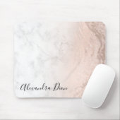 Elegant Modern copper rose gold glitter marble Mouse Pad | Zazzle