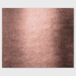 Elegant modern copper rose gold metallic wrapping paper | Zazzle