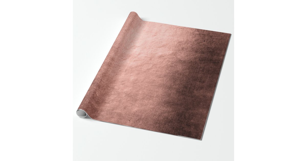 Elegant modern copper rose gold metallic wrapping paper | Zazzle