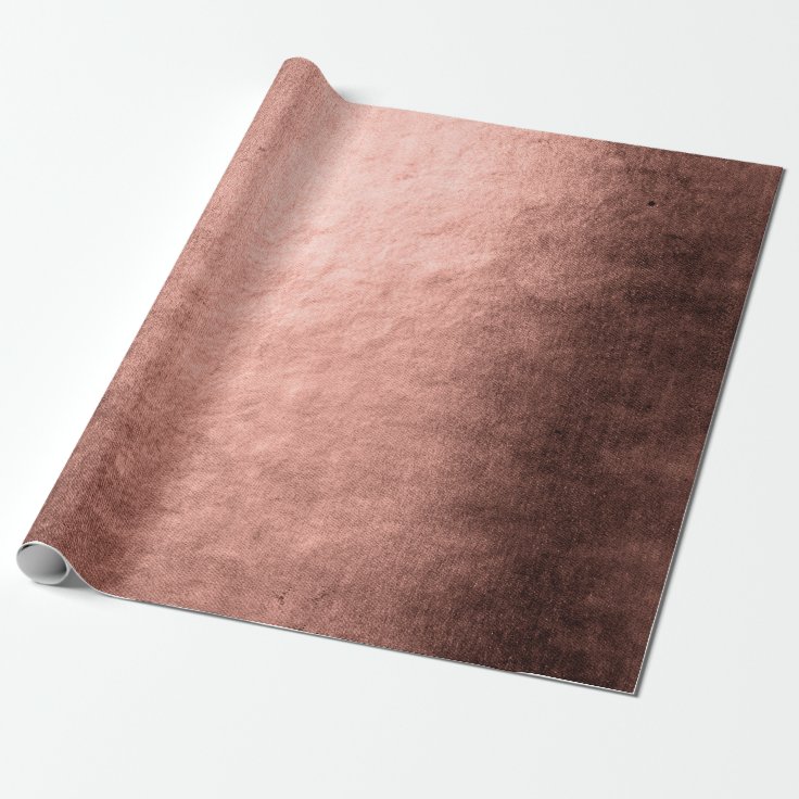 Elegant modern copper rose gold metallic wrapping paper | Zazzle