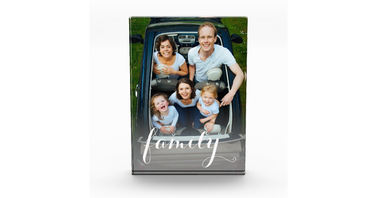 Elegant modern custom photo family text | Zazzle