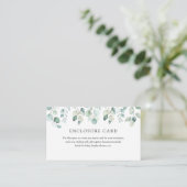 Elegant Modern Eucalyptus Greenery Enclosure Card | Zazzle