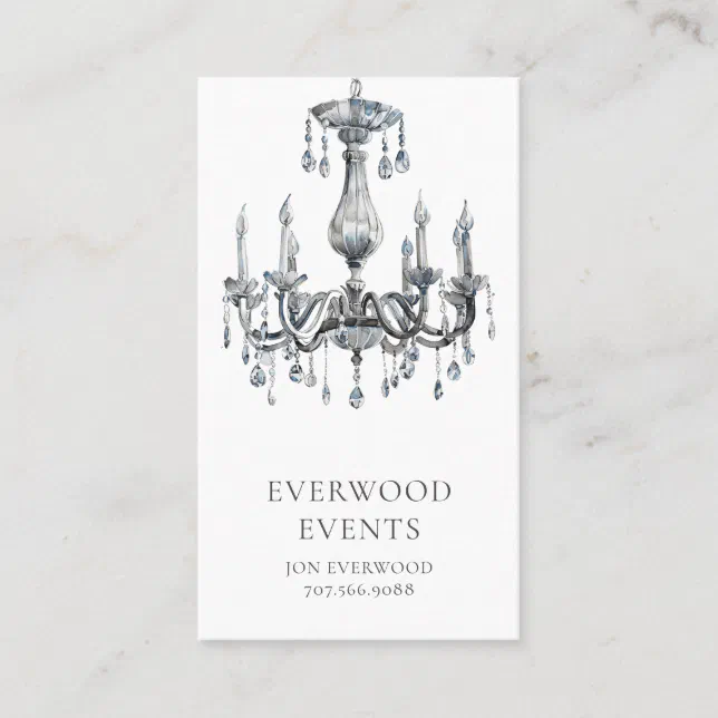 Elegant Modern Event Planning Business Card | Zazzle