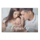 Elegant Modern Family script Custom Photo Faux Canvas Print | Zazzle