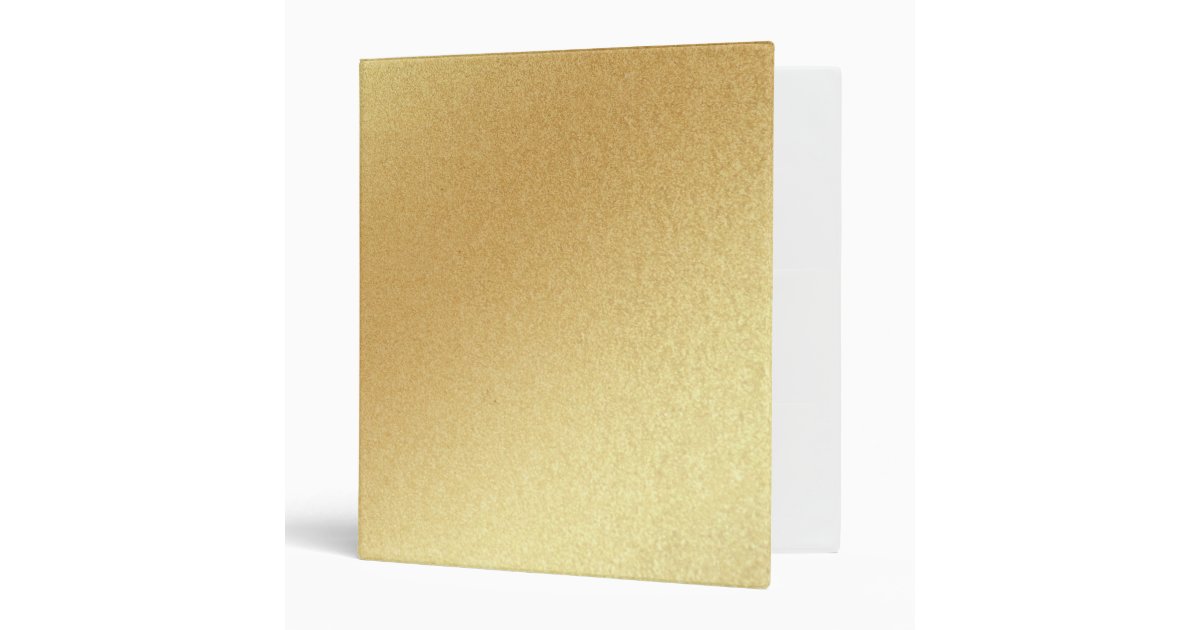 Elegant Modern Faux Gold Glitter Trendy Golden 3 Ring Binder | Zazzle