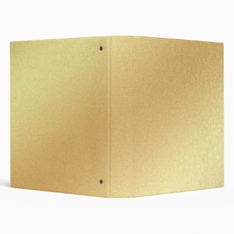 Elegant Modern Faux Gold Glitter Trendy Golden 3 Ring Binder | Zazzle