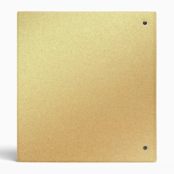 Elegant Modern Faux Gold Glitter Trendy Golden 3 Ring Binder | Zazzle