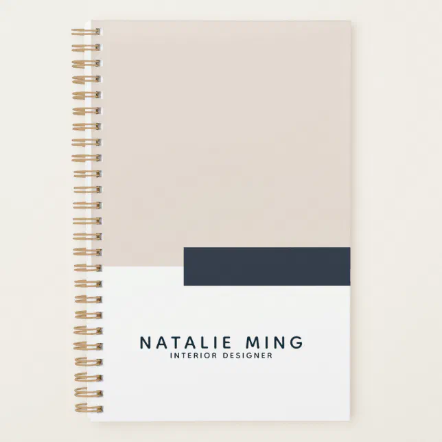 Elegant Modern Geometric Planner | Zazzle