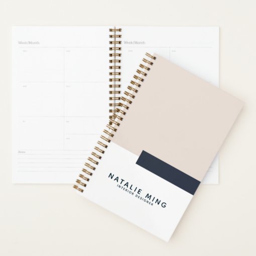 Elegant Modern Geometric Planner | Zazzle