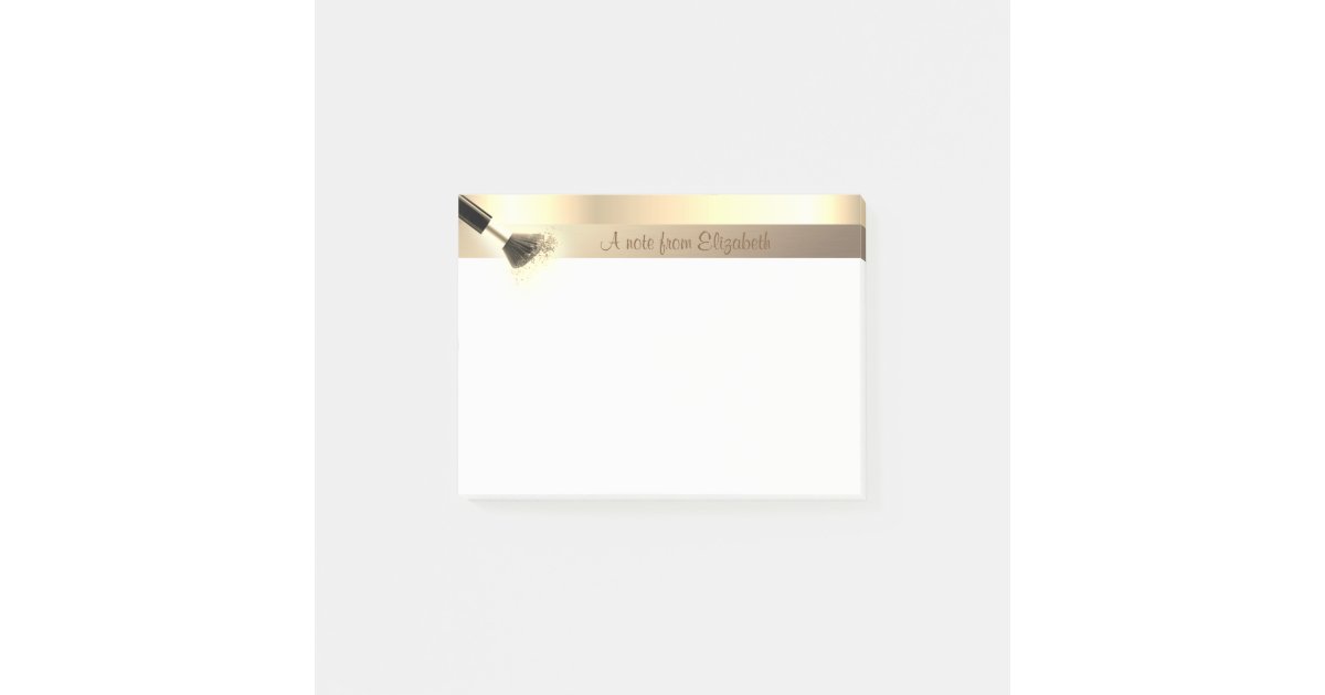 Elegant Modern Girly,Makeup Brush - Personalized Post-it Notes | Zazzle