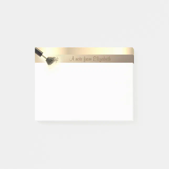 Elegant Modern Girly,Makeup Brush - Personalized Post-it Notes | Zazzle
