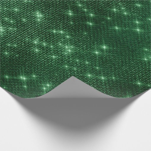 Elegant modern girly stylish green glitter wrapping paper | Zazzle