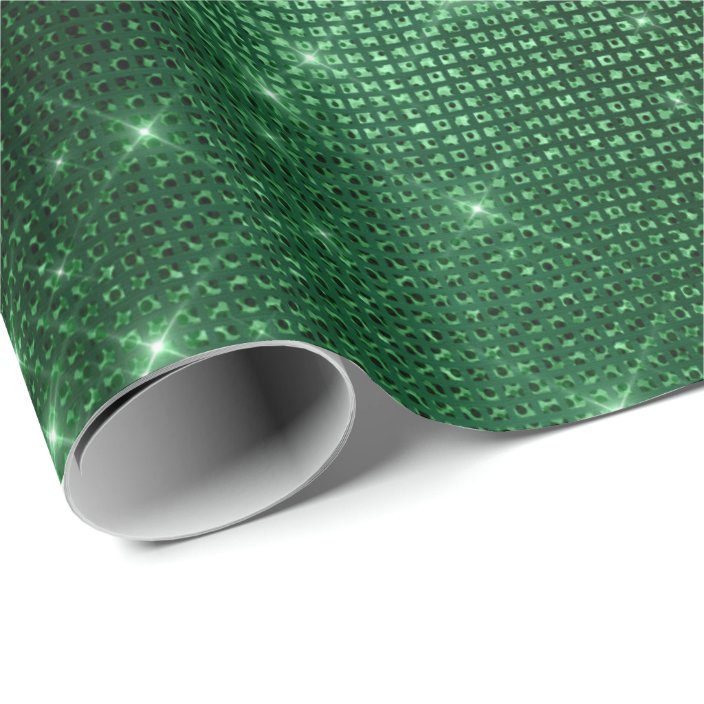 Elegant modern girly stylish green glitter wrapping paper | Zazzle.com