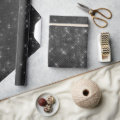 Elegant modern girly stylish silver glitter wrapping paper | Zazzle