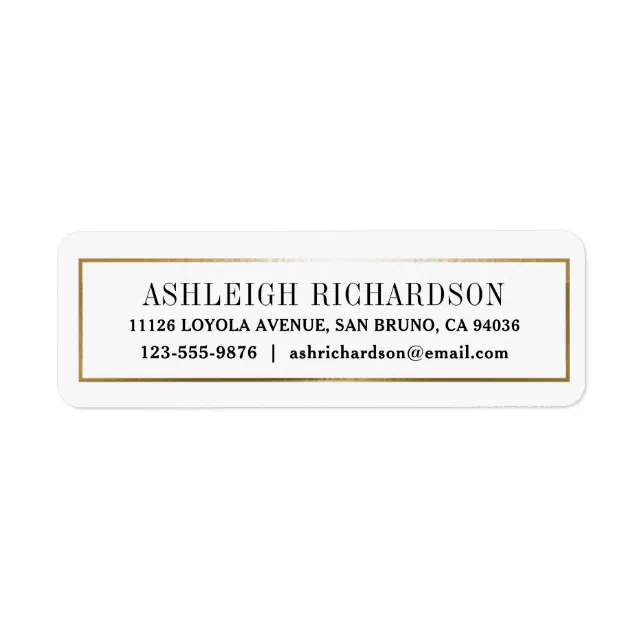 Elegant Modern Gold Border Label | Zazzle
