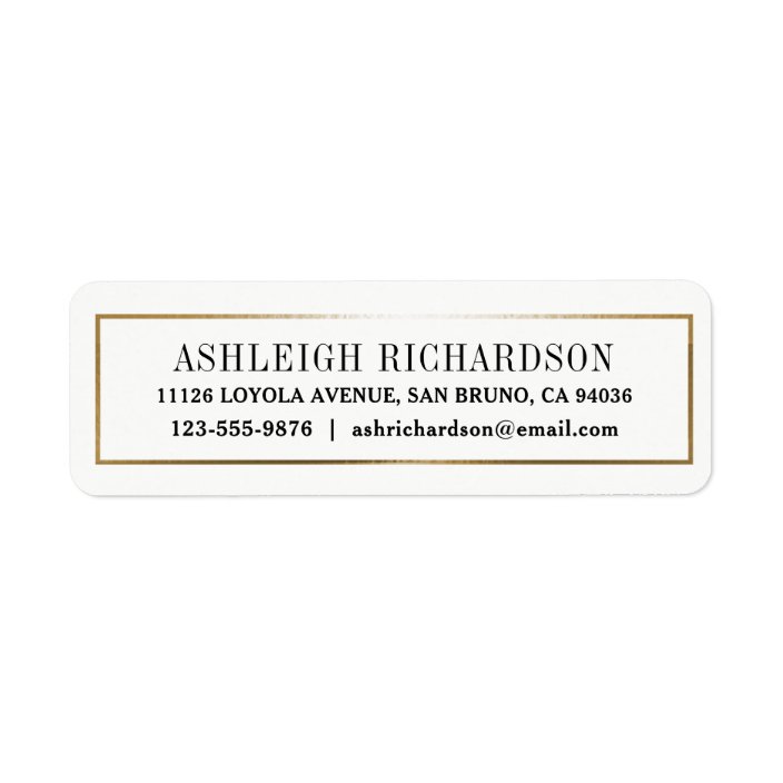 Elegant Modern Gold Border Label | Zazzle.com