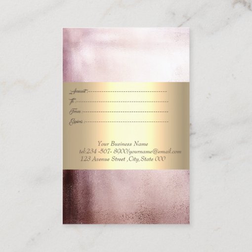 Elegant Modern Gold Frame, Confetti Rose Gold Discount Card | Zazzle