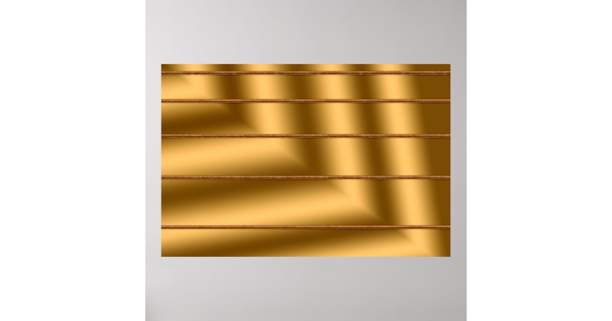 Elegant Modern Gold Gift Art Poster | Zazzle