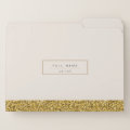 Elegant Modern Gold Glitter Sparking Trendy Chic File Folder | Zazzle