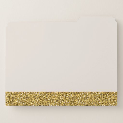 Elegant Modern Gold Glitter Sparking Trendy Chic File Folder | Zazzle