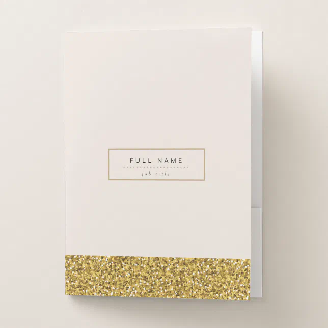 Elegant Modern Gold Glitter Sparking Trendy Pocket Folder | Zazzle