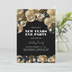 Elegant Modern Gold New Year's Eve Party Invitation | Zazzle