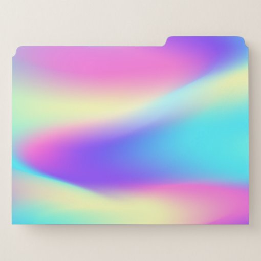 Elegant Modern Gold Ombre Holographic File Folder | Zazzle